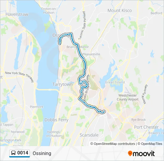 0014 Route: Schedules, Stops & Maps - Ossining (Updated)