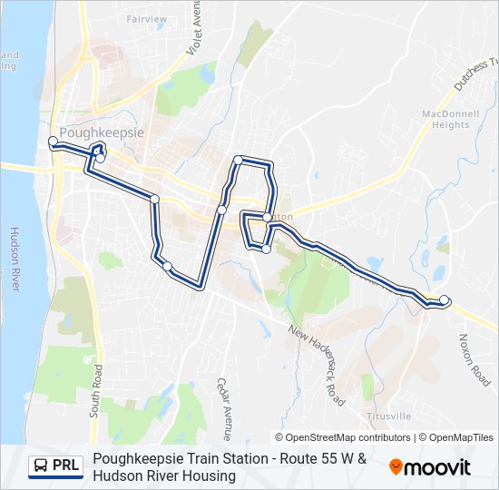 PRL Route: Schedules, Stops & Maps - Route 55 W & Hudson River Housing ...