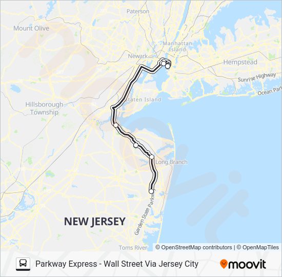 Ruta 206: horarios, paradas y mapas - Parkway Express - Wall Street Via ...