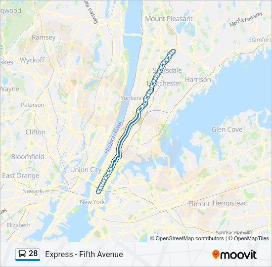 28 Route: Schedules, Stops & Maps - Express - Fifth Avenue (Updated)