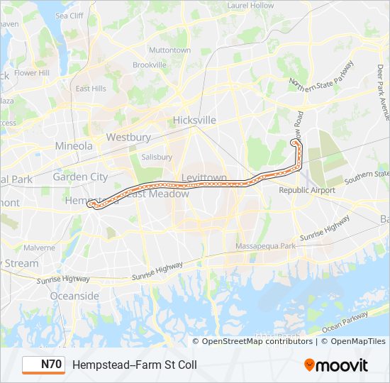 n70 Route: Schedules, Stops & Maps - Hempstead (Updated)