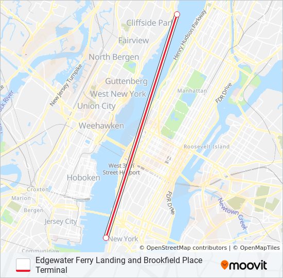 edgewater ferry landing and brookfield place terminal Route: Schedules ...
