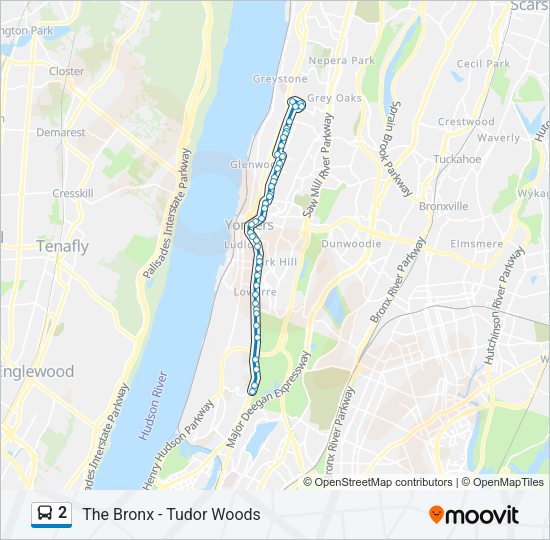 2 Route: Schedules, Stops & Maps - Tudor Woods (Updated)