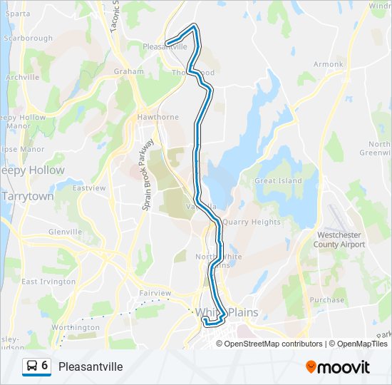 6 Route: Schedules, Stops & Maps - Pleasantville (Updated)
