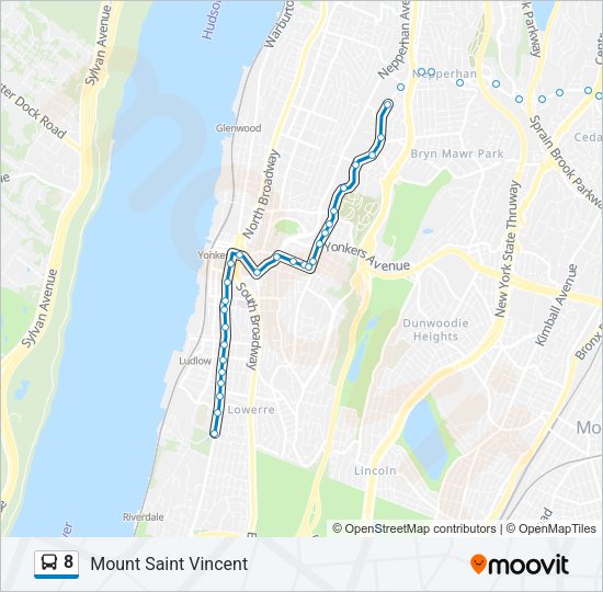 8 Route: Schedules, Stops & Maps - Mount Saint Vincent (Updated)