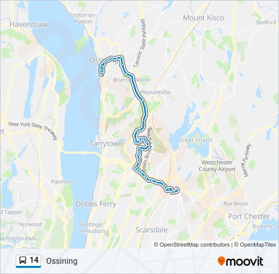 14 Route: Schedules, Stops & Maps - Ossining (Updated)