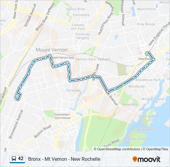 42 Route: Schedules, Stops & Maps - New Rochelle (Updated)