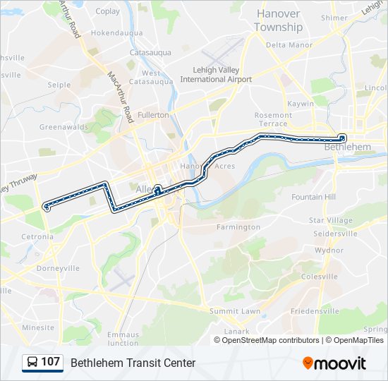Ruta 107: horarios, paradas y mapas - Bethlehem Transit Center ...