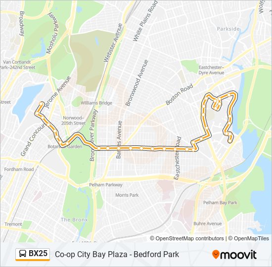 bx25 Route: Schedules, Stops & Maps - Co-Op City Bay Plaza Via Allerton ...