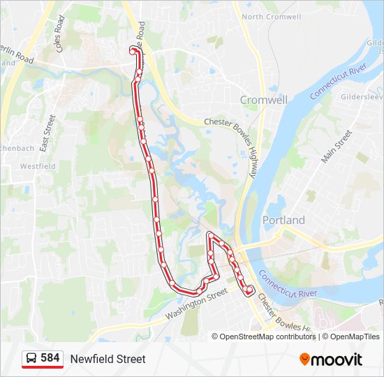 Ruta 584: horarios, paradas y mapas - Newfield Street (Actualizado)