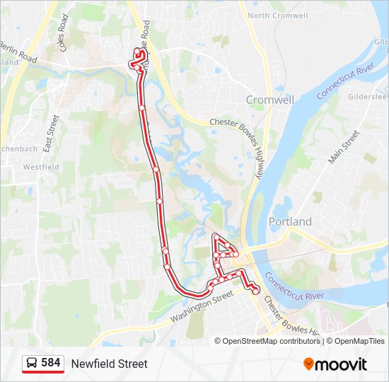 Ruta 584: horarios, paradas y mapas - Newfield Street (Actualizado)