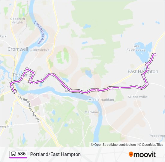 Ruta 586: horarios, paradas y mapas - Portland/East Hampton (Actualizado)
