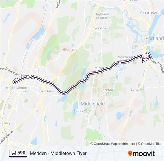 590 Route: Schedules, Stops & Maps - Middletown/Meriden Connection ...