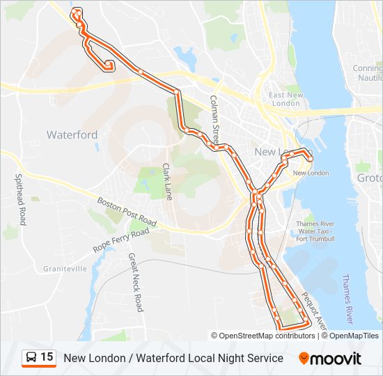 15 Route: Schedules, Stops & Maps - New London Water St (Updated)