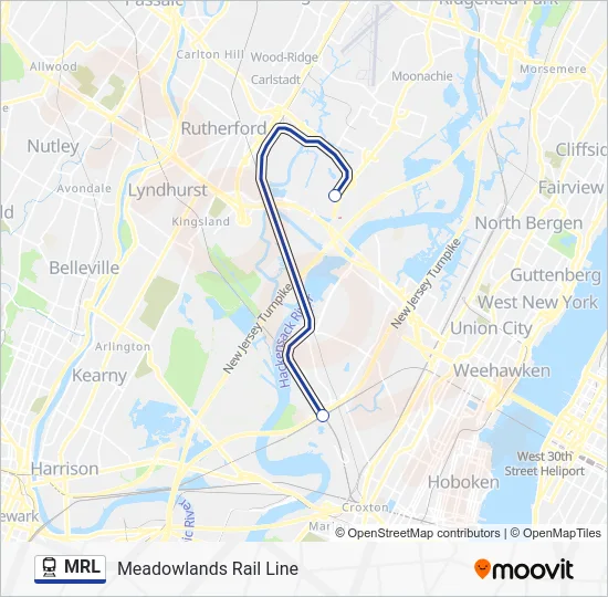 MRL Route: Schedules, Stops & Maps - #1955| Meadowlands Sports Complex ...