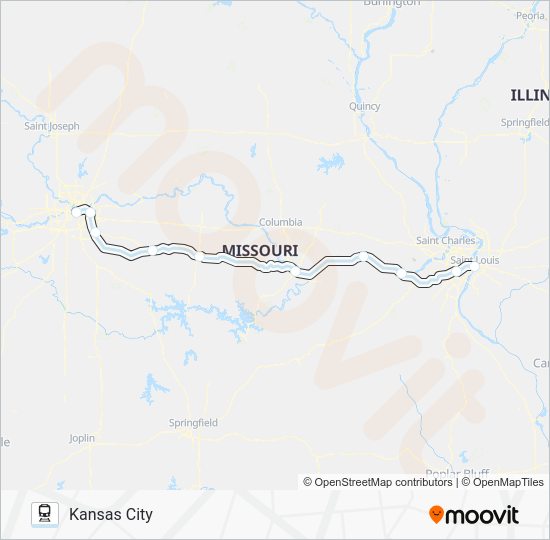 MISSOURI RIVER RUNNER Route: Schedules, Stops & Maps - Kansas City ...