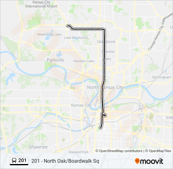 201 Route: Schedules, Stops & Maps - 201 - North Oak/Boardwalk Sq (Updated)