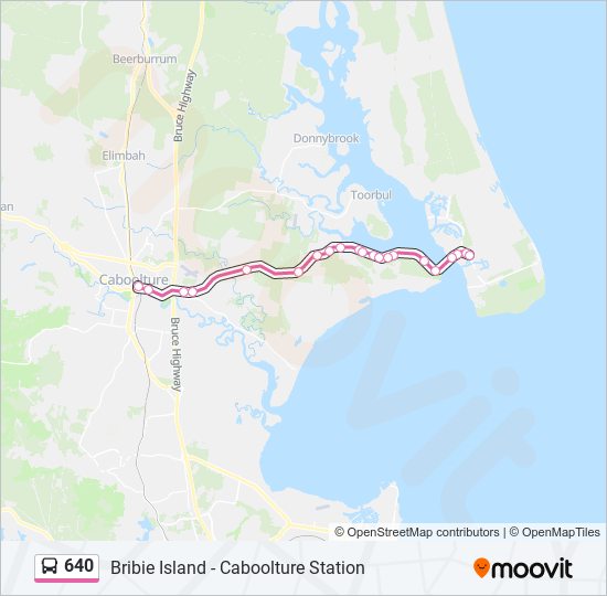 640 Route: Schedules, Stops & Maps - Bribie Island Park 'N' Ride (Updated)