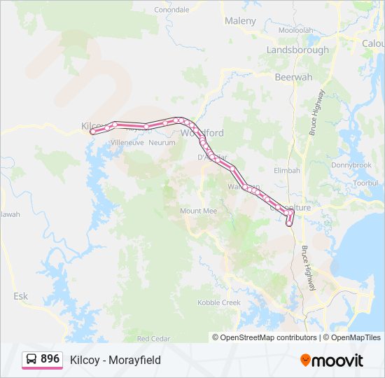 896 Route: Schedules, Stops & Maps - Kilcoy (Updated)