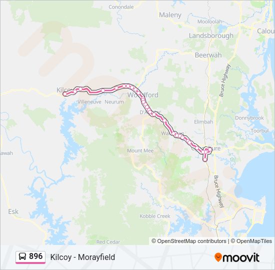 896 Route: Schedules, Stops & Maps - Kilcoy (Updated)