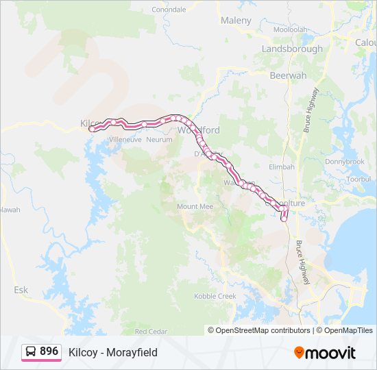 896 Route: Schedules, Stops & Maps - Kilcoy (Updated)