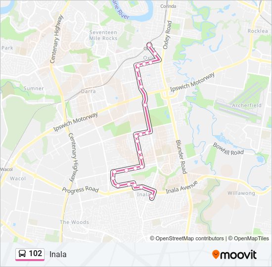 102 Route: Schedules, Stops & Maps - Inala (Updated)