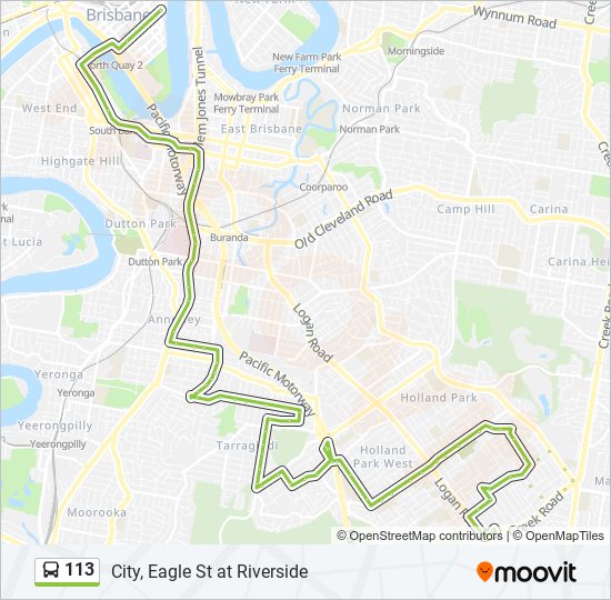 113 Route: Schedules, Stops & Maps - City, Eagle St at Riverside (Updated)