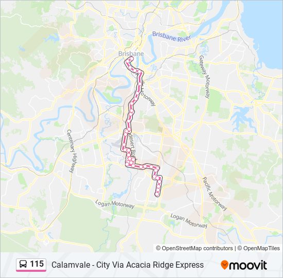 115 Route: Schedules, Stops & Maps - Calamvale, the Parks (Updated)