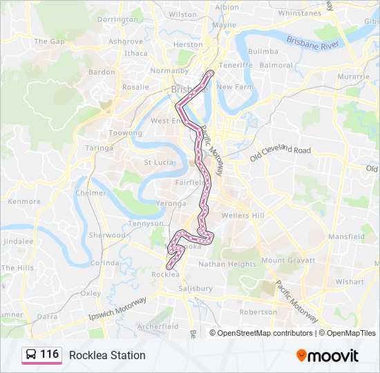 116 Route: Schedules, Stops & Maps - Rocklea Station (Updated)