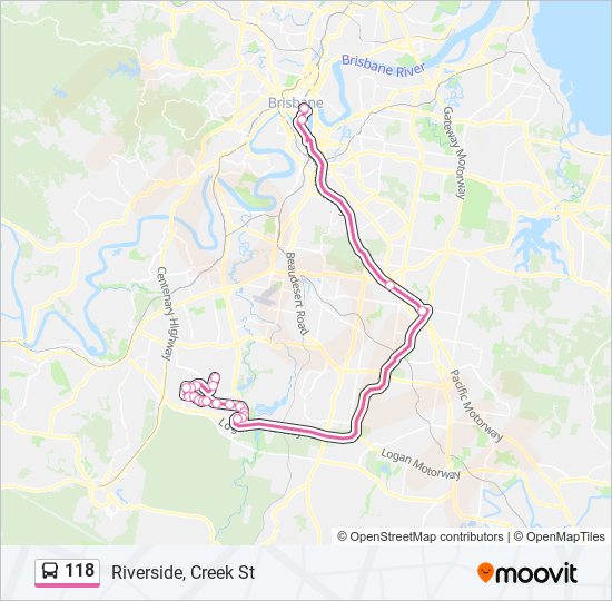 118 Route: Schedules, Stops & Maps - Riverside, Creek St (Updated)