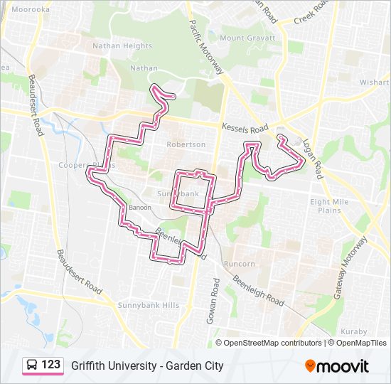 123 Route: Schedules, Stops & Maps - Griffith University A (Updated)