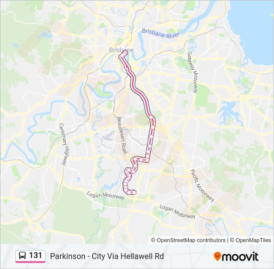 131 Route: Schedules, Stops & Maps - Riverside, Creek St (Updated)