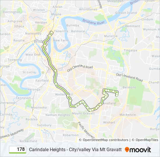 178 Route: Schedules, Stops & Maps - Carindale Heights, Scrub Rd (Updated)
