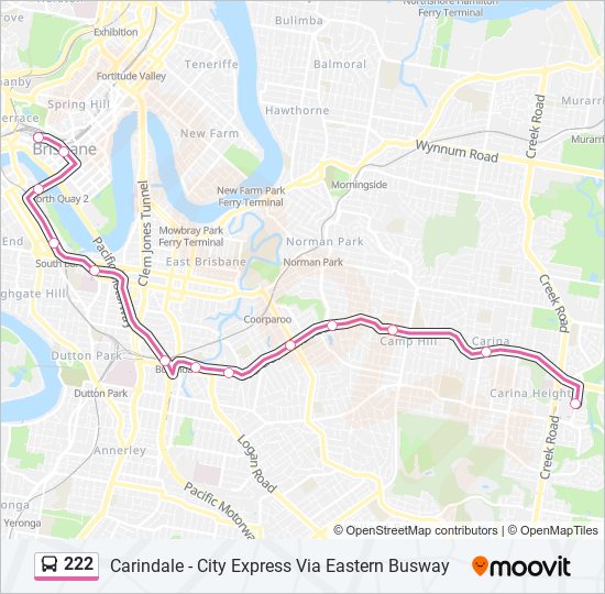 222 Route: Schedules, Stops & Maps - Roma Street Station (Updated)