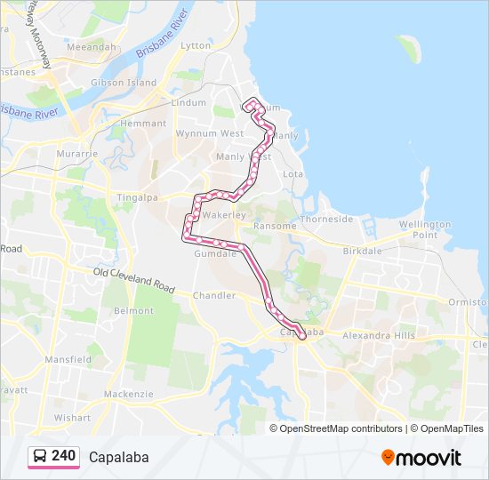240 Route: Schedules, Stops & Maps - Capalaba (Updated)