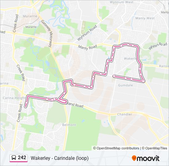 242 Route: Schedules, Stops & Maps - Carindale (Updated)