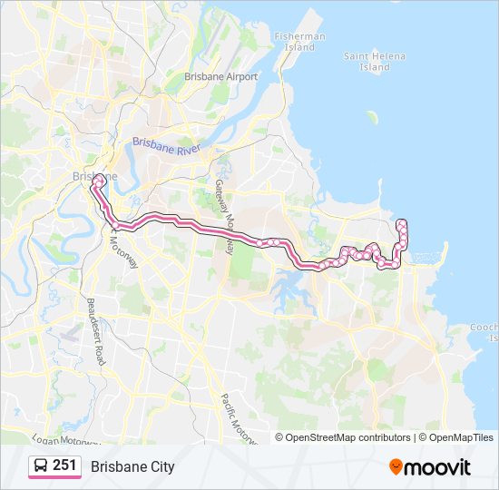 251 Route: Schedules, Stops & Maps - Brisbane City (Updated)