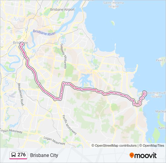 276 Route: Schedules, Stops & Maps - Brisbane City (Updated)