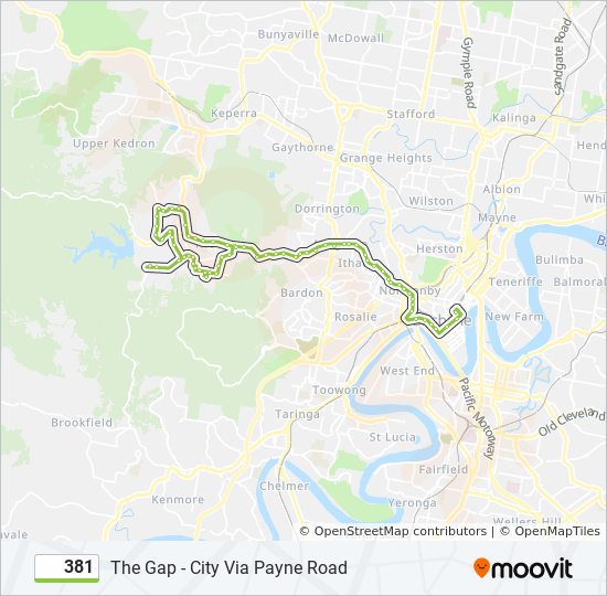 381 Route: Schedules, Stops & Maps - The Gap, Waterworks Rds (Updated)