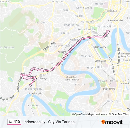 415 Route: Schedules, Stops & Maps - Spring Hill, Wickham Tce (Updated)