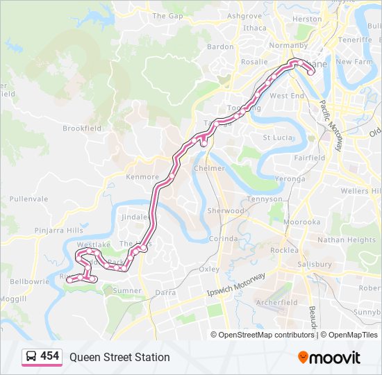 454 Route: Schedules, Stops & Maps - Queen Street Station (Updated)