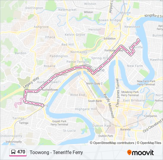 470 Route: Schedules, Stops & Maps - Toowong Village (Updated)