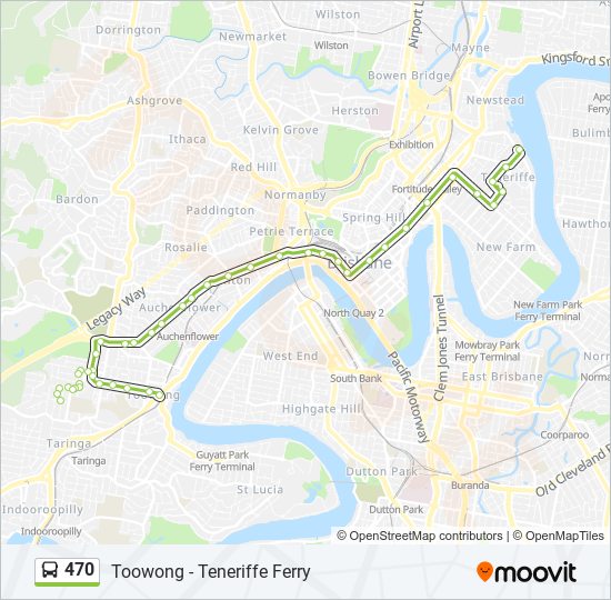 470 Route: Schedules, Stops & Maps - Toowong Village (Updated)