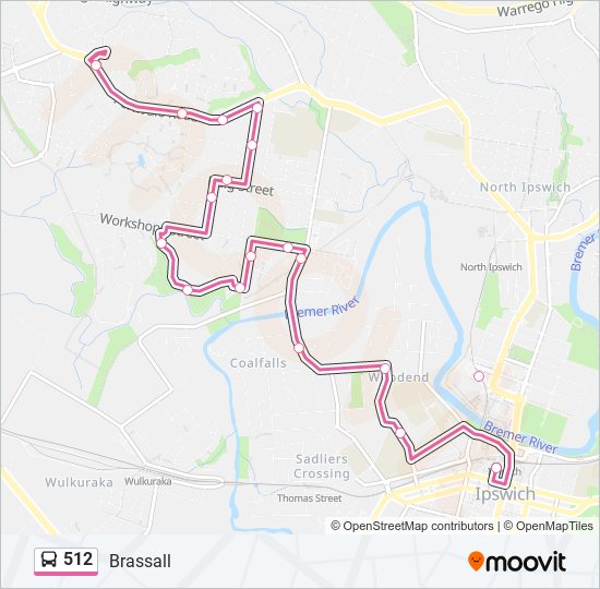 512 Route: Schedules, Stops & Maps - Brassall (Updated)