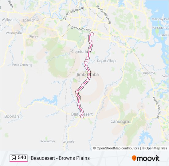 540 Route: Schedules, Stops & Maps - Beaudesert (Updated)