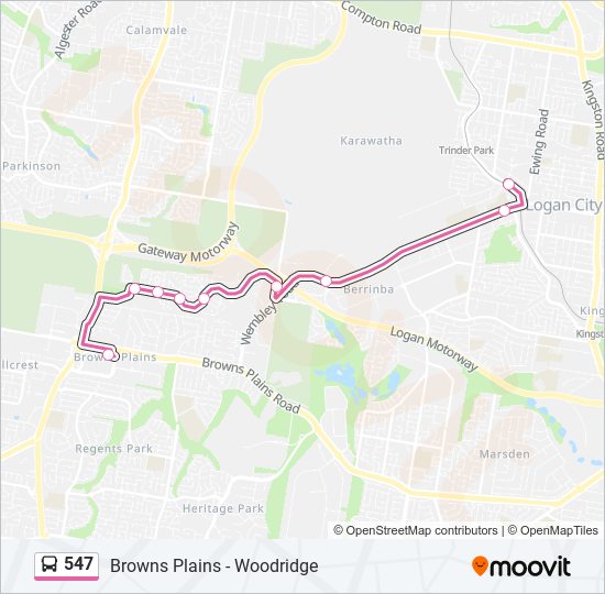 547 Route: Schedules, Stops & Maps - Woodridge (Updated)