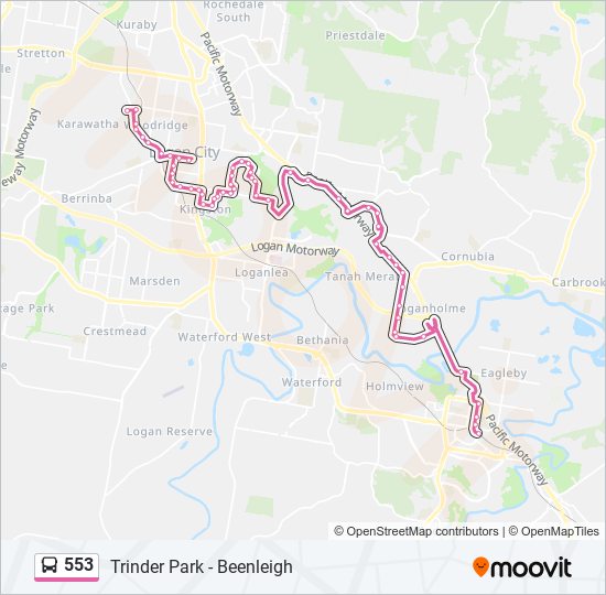 553 Route: Schedules, Stops & Maps - Beenleigh Station (Updated)
