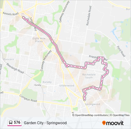 576 Route: Schedules, Stops & Maps - Springwood Bus Station (Updated)