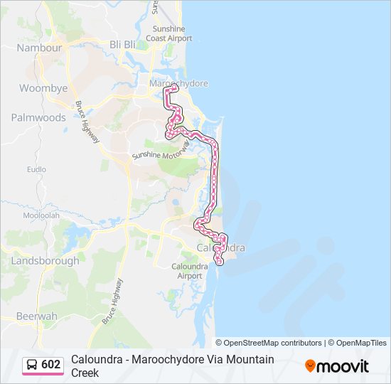 602 Route: Schedules, Stops & Maps - Maroochydore Station (Updated)