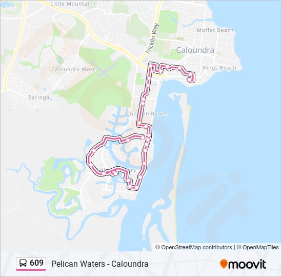 609 Route: Schedules, Stops & Maps - Caloundra Station (Updated)
